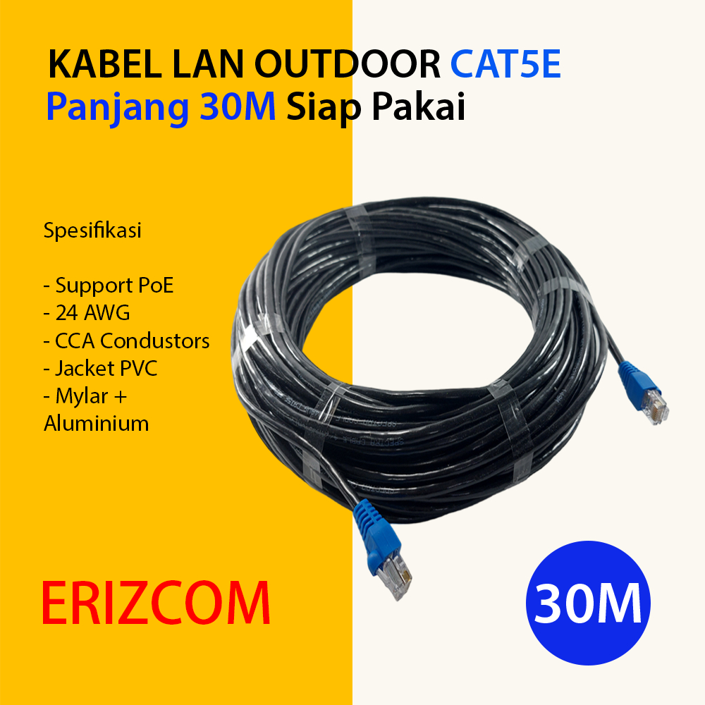 Jual Kabel LAN OUTDOOR 30Meter STP CAT5e FTP 30M Outdoor 30 Meter ...