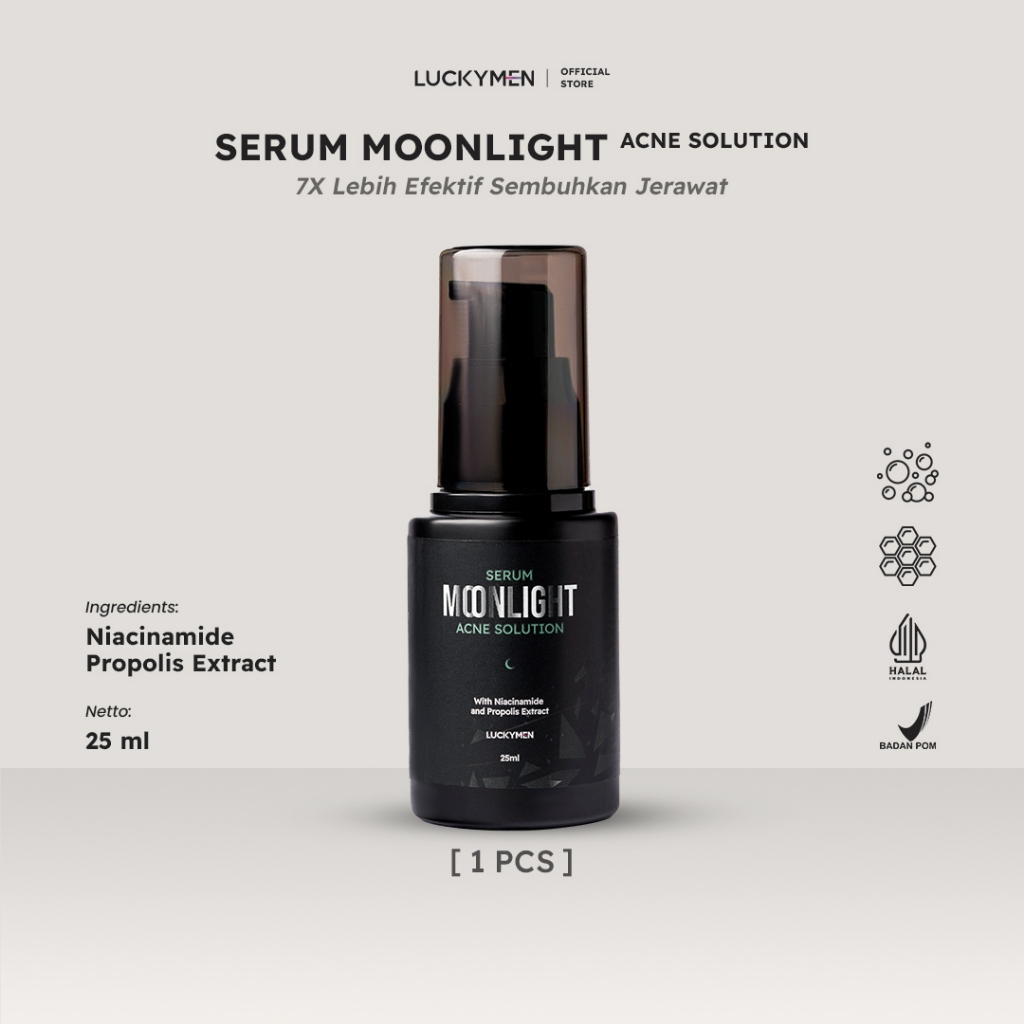 Jual [UPGRADE FORMULA] LUCKYMEN Serum Moonlight Acne Solution ...