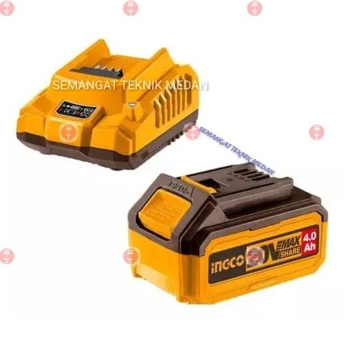 Jual PAKET FCLI2001 CHARGER BATERAI BATTERY 4AH FBLI2002 INGCO ...