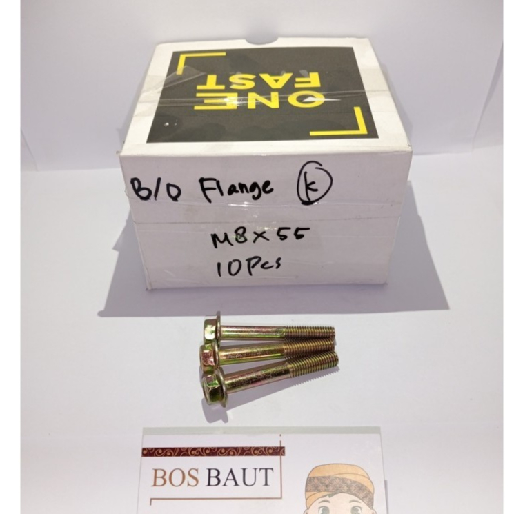 Jual BAUT ONLY - BAUT FLANGE KUNING - FLANGE BOLT - BAUT TOPI HEXAGON ...