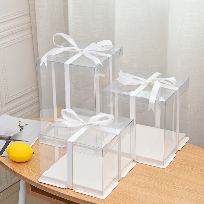 Jual Kotak kado transparan / Box mika transparan / Box Kue Mika / Box ...