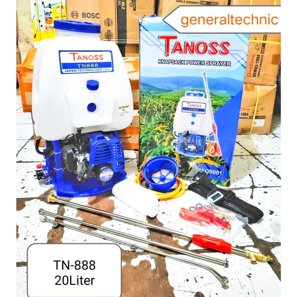 Jual Knapsack Sprayer Tanoss TN888 2Tak 20Liter / Knapsack Power ...