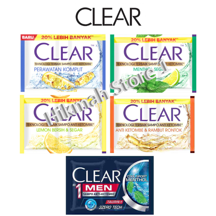 Jual Shampo Clear Sachet Isi 9ml x 12 Sachet | Shopee Indonesia