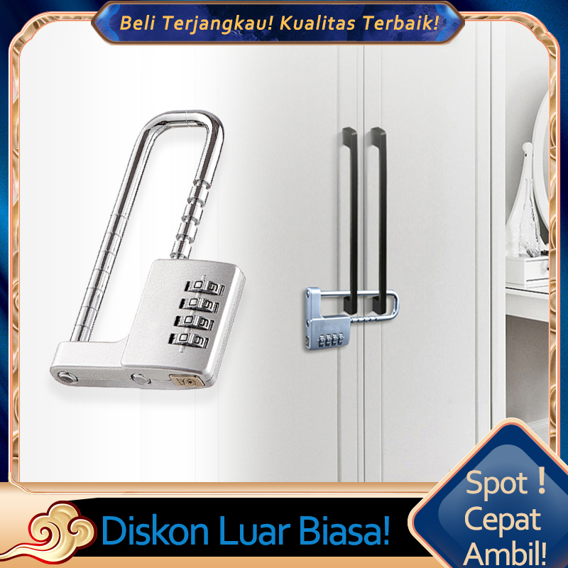 Jual Zinc Alloy Padlock Gembok Nomor Angka Pin Password Kombinasi Anti ...