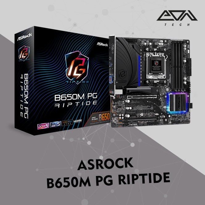Jual ASROCK B650M PG Riptide MOTHERBOARD MICRO ATX AMD Ryzen DDR5 ...