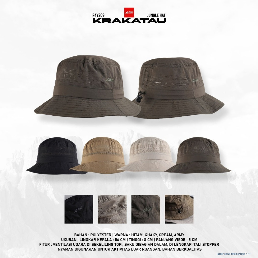 Jual Topi Rimba / Jungle Hat Pria Krakatau Arei Outdoorgear | Shopee ...