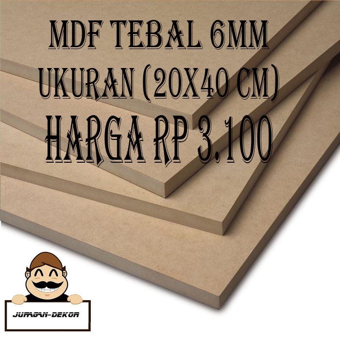 Jual Papan MDF tebal 6mm Ukuran 20x40 cm | Shopee Indonesia