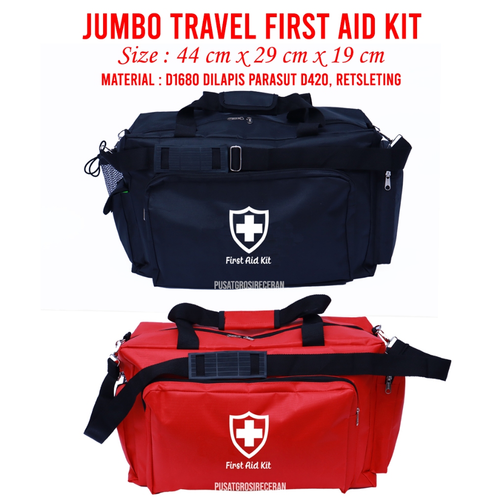 Jual First Aid Jumbo Travel Medical Kit Bag Tas Perlengkapan Medis ...