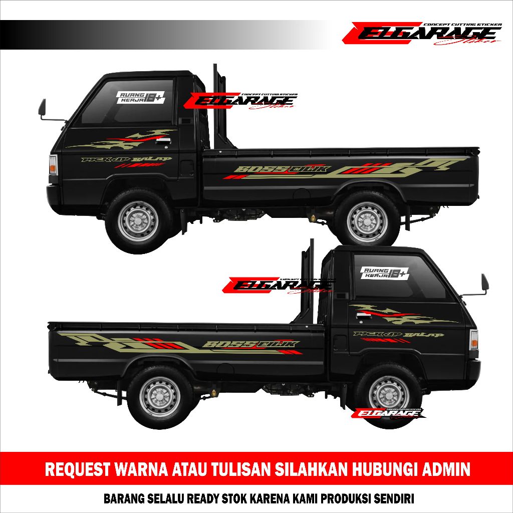 Jual Stiker mobil pickup L300 cutting sticker mobil pickup l300 stiker ...