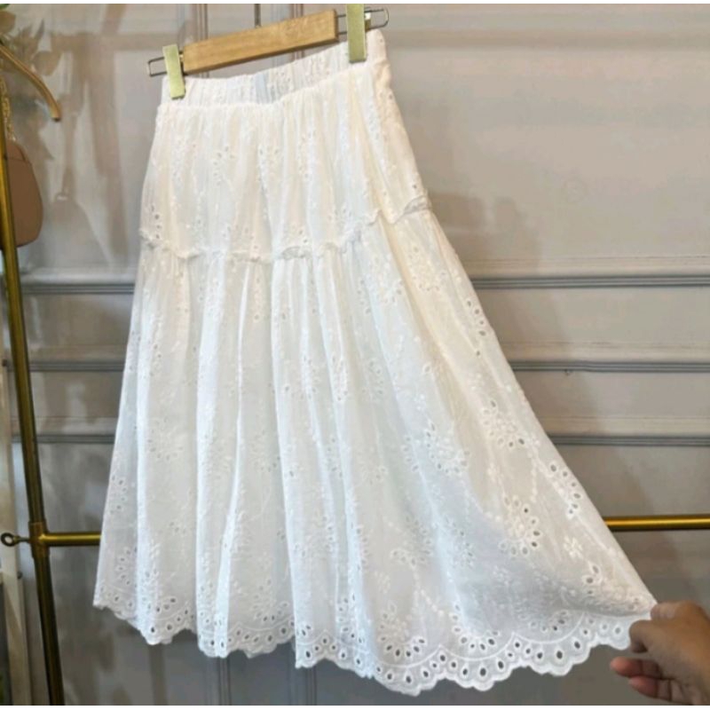 Jual New Rok katbol putih panjang import fashion wanita | Shopee Indonesia