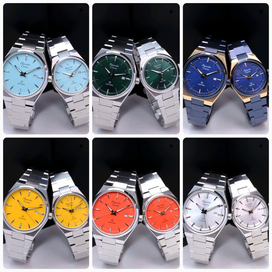 Jual Jam Tangan Pria Wanita Pasangan Alexandre Christie AC 8697 ...