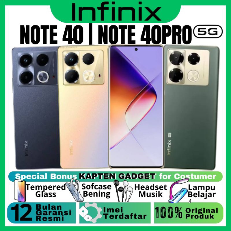 Jual HP INFINIX NOTE 40 | NOTE 40 PRO 5G 8/256GB Ram Up to 16GB 100% ...