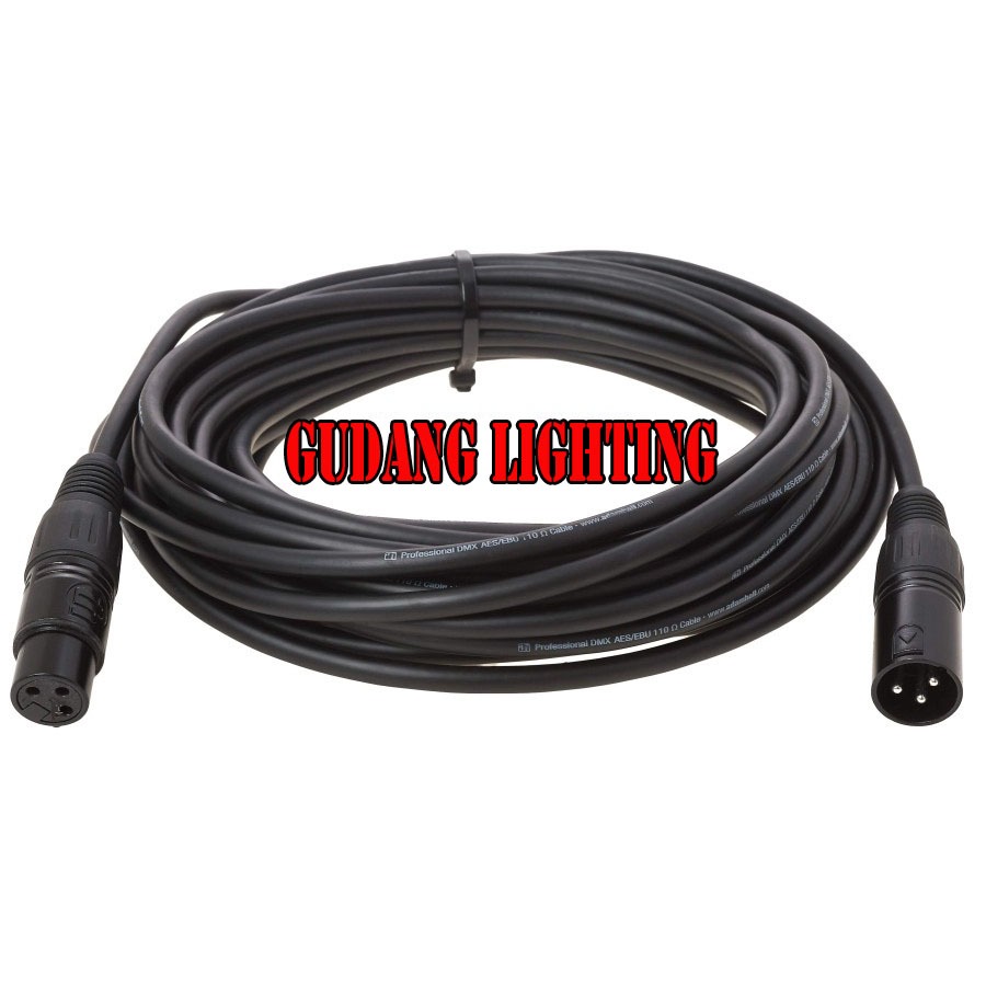 Jual Kabel DMX Lighting (beam, parled, dll) 3pin panjang 5 meter ...