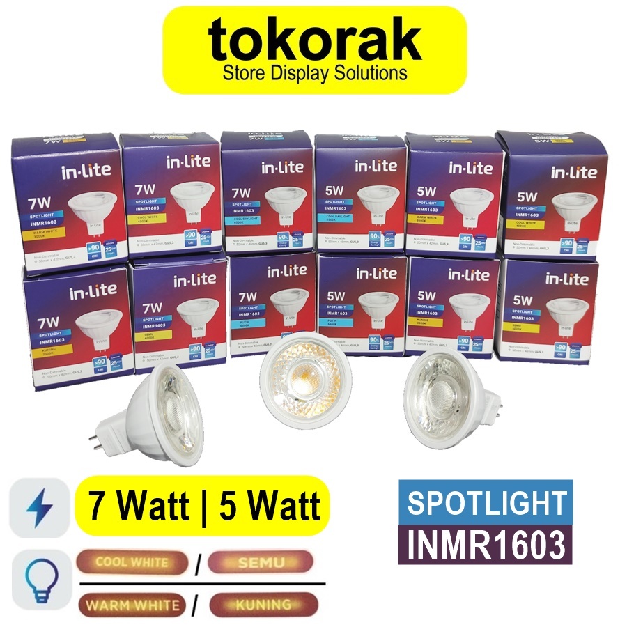 Jual INLITE LAMPU LED MANGKOK INMR1603 5W 7W GU5.3 MATA COB TUSUK 2PIN ...