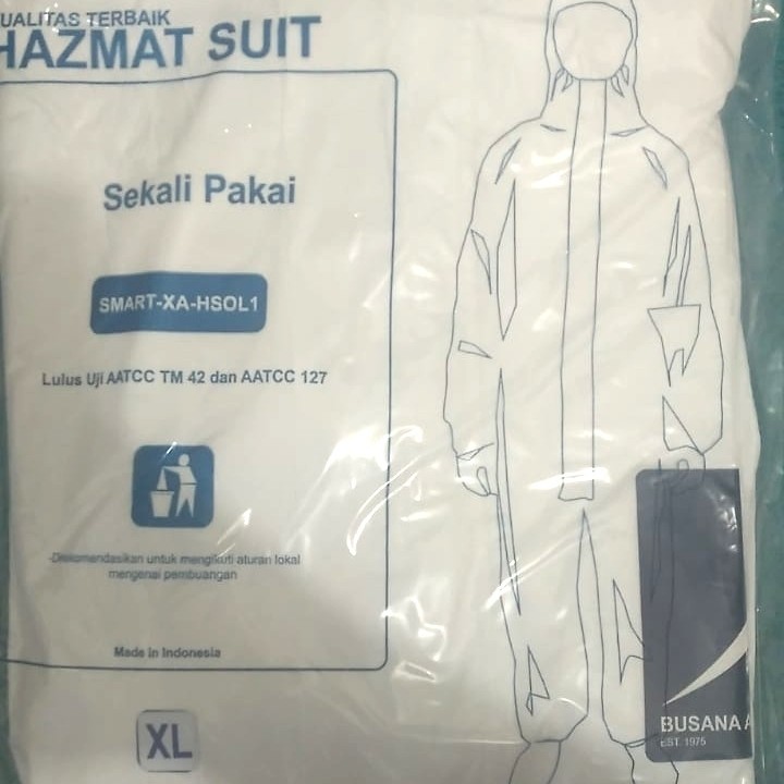 Jual Baju Apd Hazmat Import Polos Coverall Disposable Microporous ...