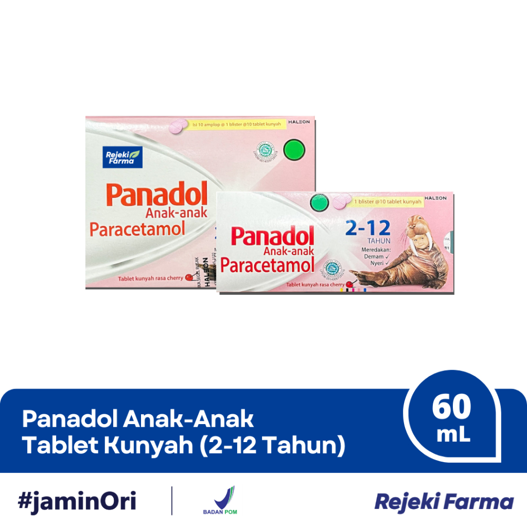 Jual Panadol Anak-anak Paracetamol Chewable Rasa Cherry untuk ( 2-12 ...