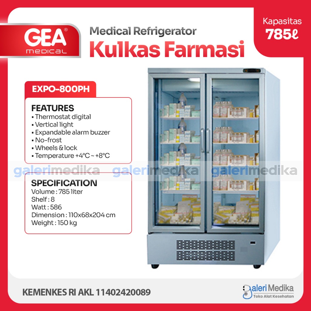 Jual Kulkas Farmasi 785 Liter 2 Pintu GEA EXPO-800PH Pharmaceutical ...
