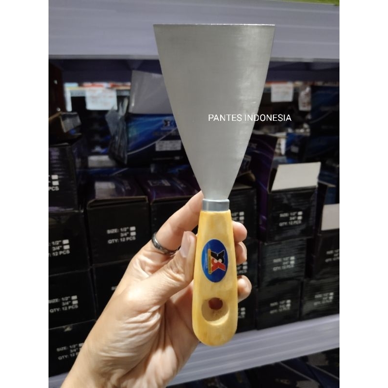 Jual PANTES INDONESIA Skrap Besi Gagang Kayu 3" / Kapi / Scrapper ...