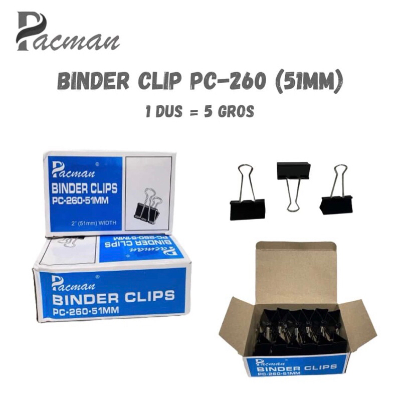 Jual 1pack Binder Clip 260(51mm) Besar clip kertas besar | Shopee Indonesia