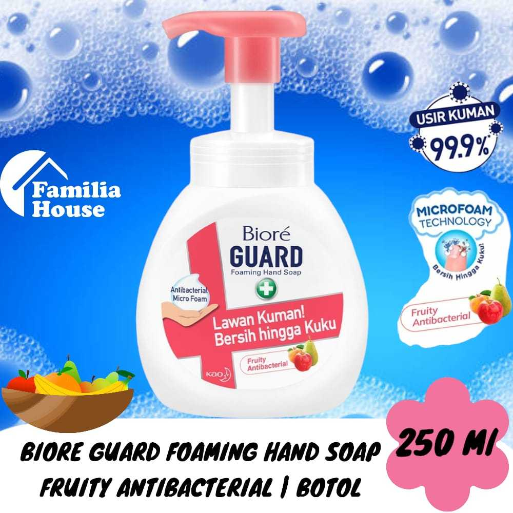 Jual Biore Guard Foaming Hand Soap Fruity Antibacterial 250 ML | Botol ...