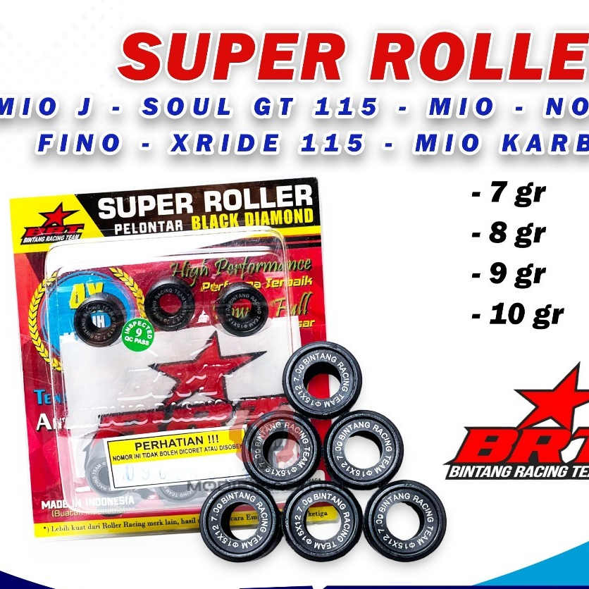 Jual ROLLER BRT - Super Roller Black Diamond Original BRT MIO SPORTY SMILE NUVO MIO J MIO SOUL ...