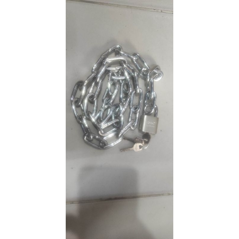 Jual rantai besi pagar 2 meter + gembok 30mm | Shopee Indonesia