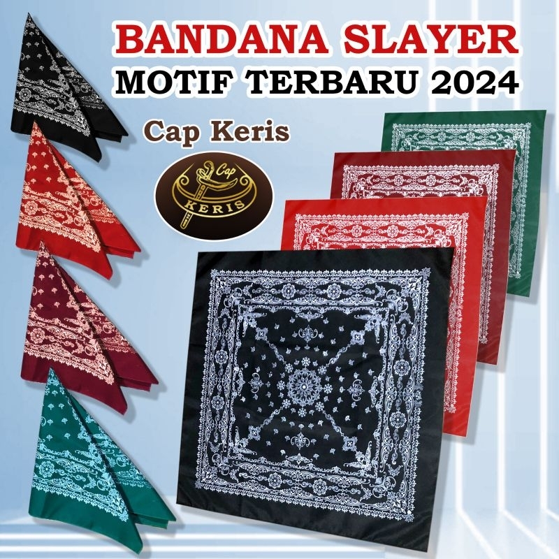 Jual Slayer/Bandana Kain" Motif Desain Terbaru Rilis JULI 2024" Cap ...