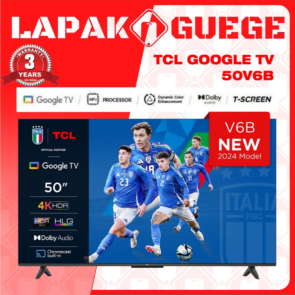 Jual LED TV 50 INCH TCL 50V6B Smart Google TV 4K UHD- T-Screen - Dolby ...