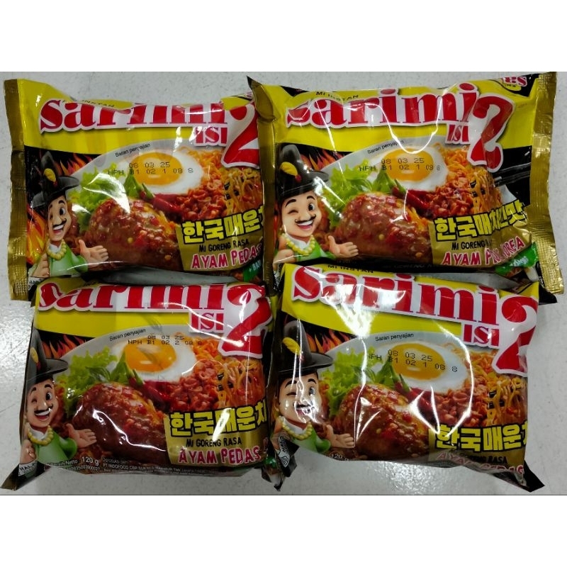Jual SARIMI ISI 2 Mie Goreng Instan Rasa Ayam Pedas Korea 120gr ...