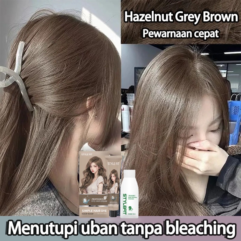 Jual 【Warna rambut trendi 2024】STYLE FIT ash grey hair colour*200ml ...