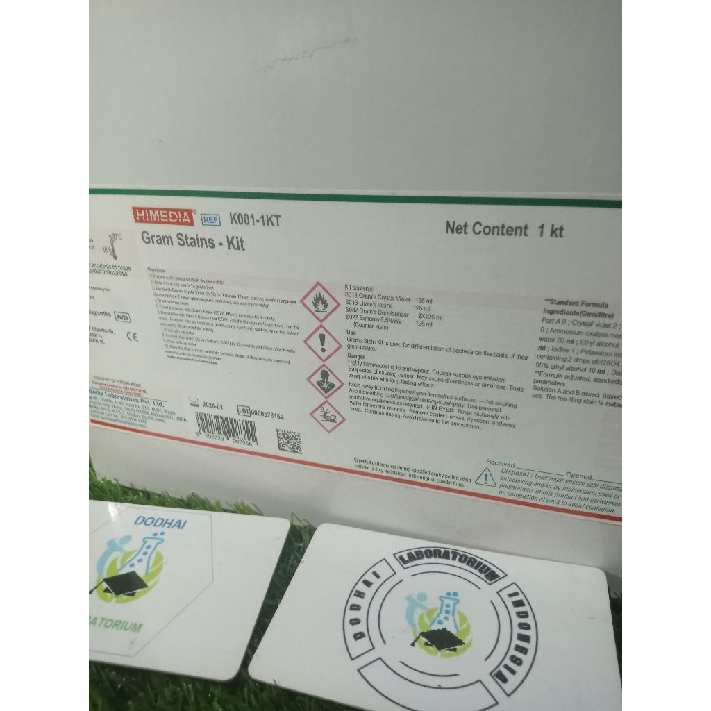 Jual Gram Stains Kit, Kit Pewarnaan Gram Himedia K001-1KT, Grams Stain ...