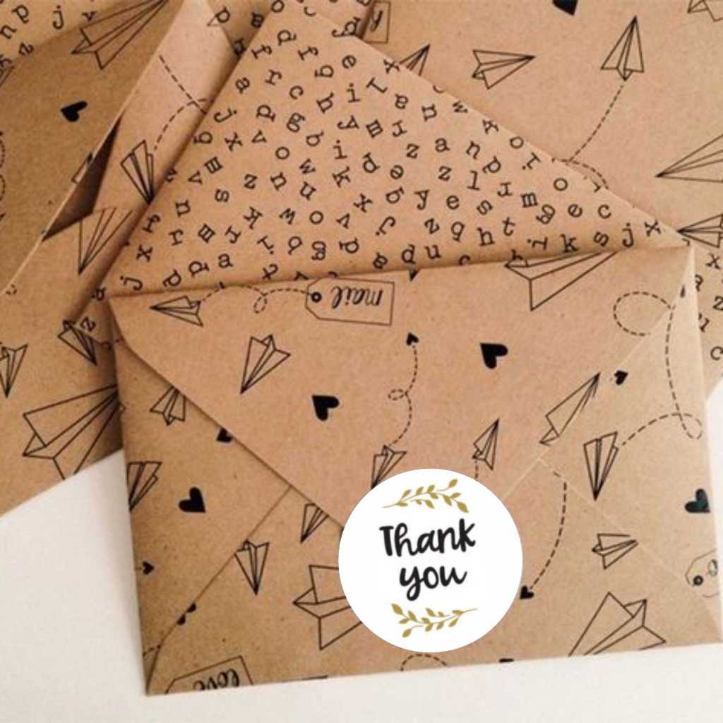 Jual Stiker Label Terimakasih Thank You Thanks Waterproof / Sticker Kue ...