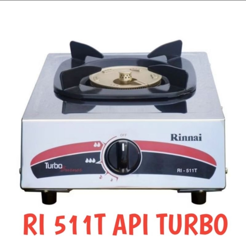 Jual Kompor gas Rinnai 1 tungku TURBO Ri 511T api turbo api besar ...
