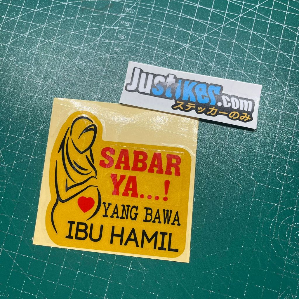 Jual Sticker Ibu Hamil HIJAB, Sabar ya! yang bawa ibu hamil, Sticker ...