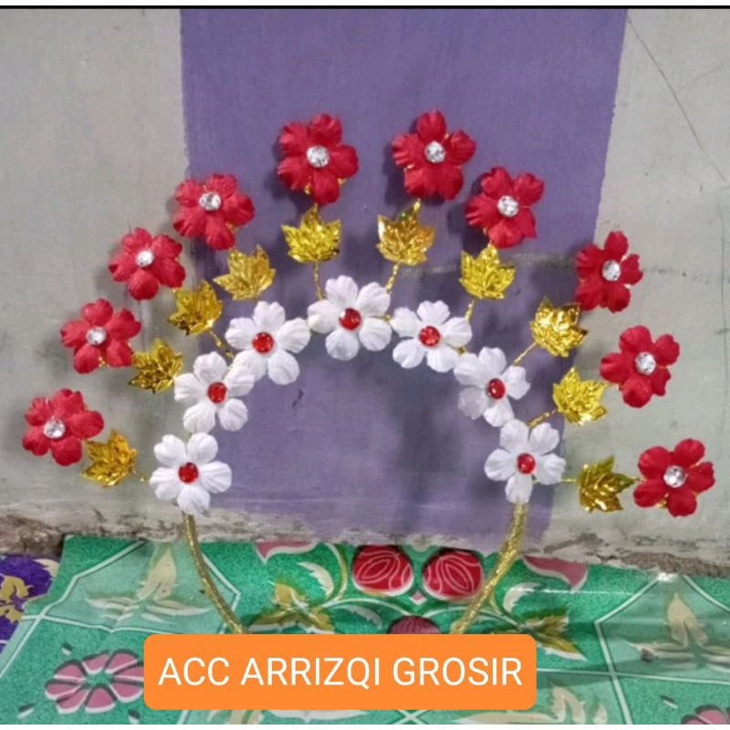 Jual MAHKOTA BANDO BUNGA SAKURA JEPANG MERAH PUTIH KARNAVAL | Shopee ...
