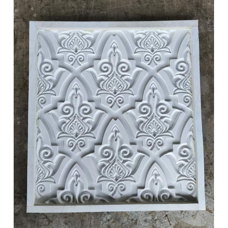 Jual cetakan ornamen dinding masif 50*50 di cetak dengan mesin CNC ...