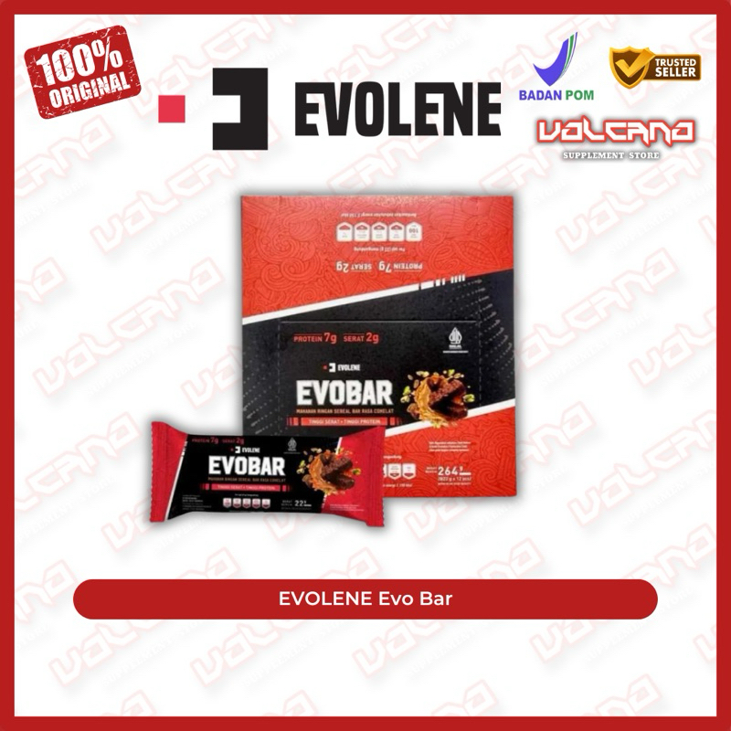 Jual Evolene Evo Bar 264 gram isi 12 sachet protein sereal snack diet ...