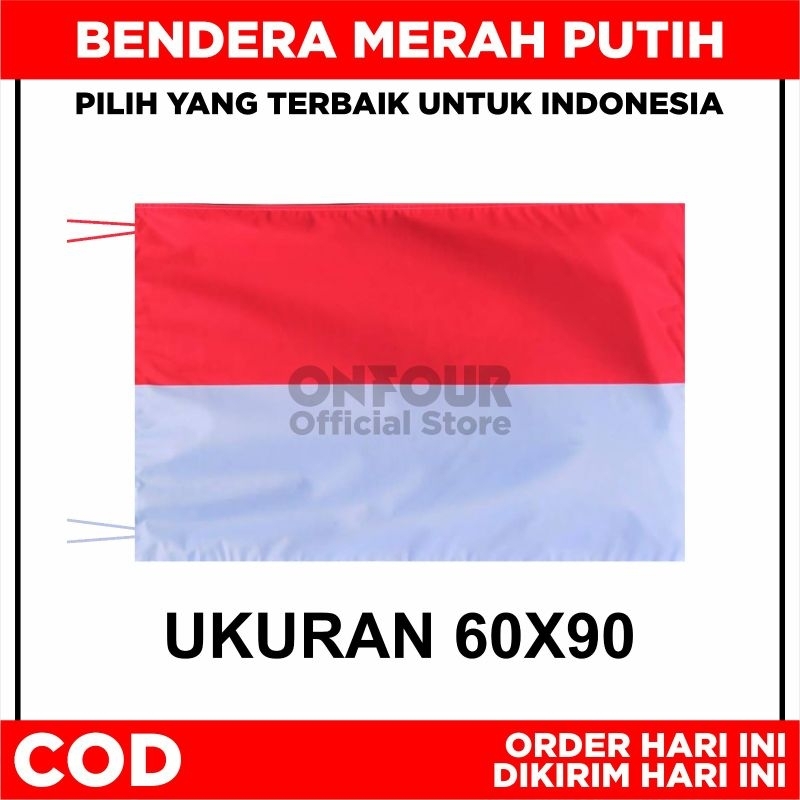 Jual ONFOUR - BENDERA MERAH PUTIH INDONESIA 60X90 REALNYA 50X80 CM ...