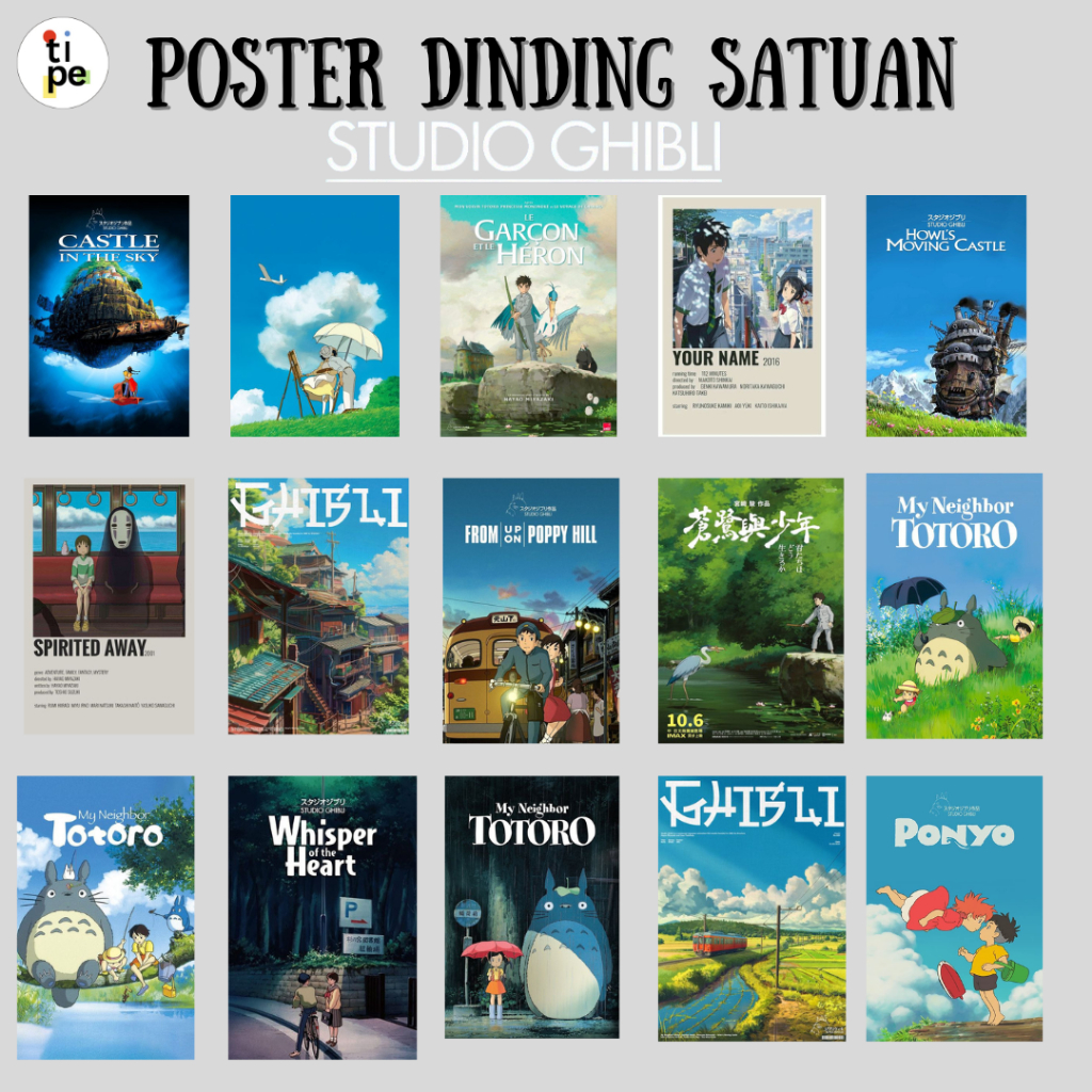 Jual WALL DECOR GHILBI STUDIO | cetak poster ghilbi | satuan dan custom ...