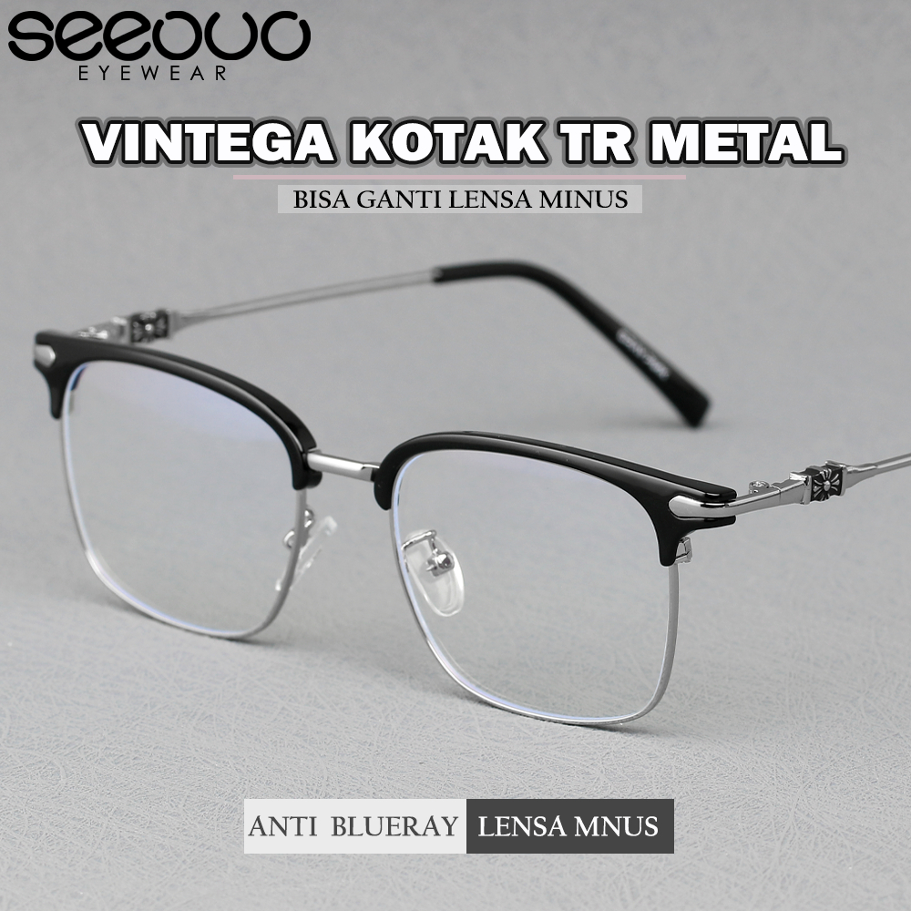 Jual Seeouo Frame Kacamata Antiradiasi Blueray Bentuk Kotak Bahan TR90 ...