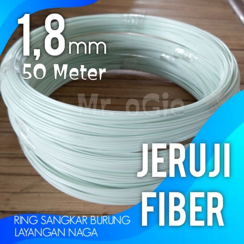 Jual Fiber Ruji Sangkar Diameter 1,8 mm putih susu | Shopee Indonesia