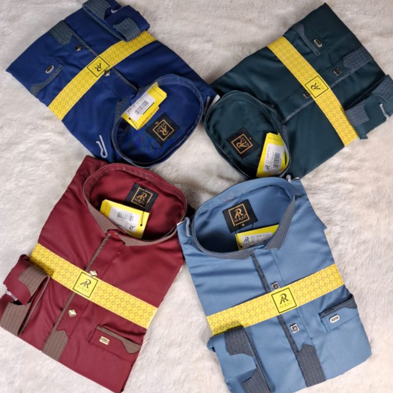 Jual Terbaru Koko Al raz model Basim lengan panjang manset | Shopee ...