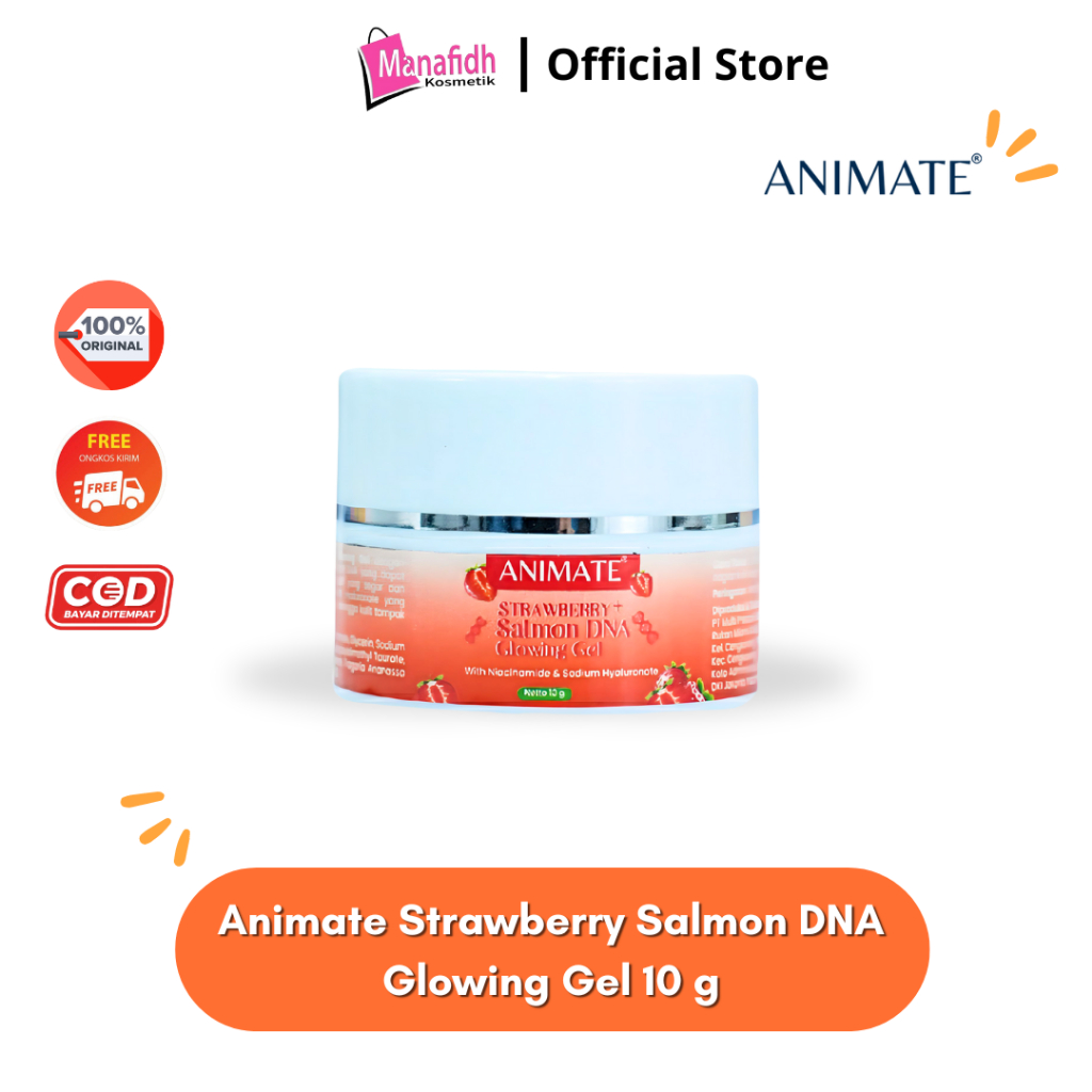 Jual Animate Strawberry + Salmon DNA Glowing Gel 10 gr | Shopee Indonesia