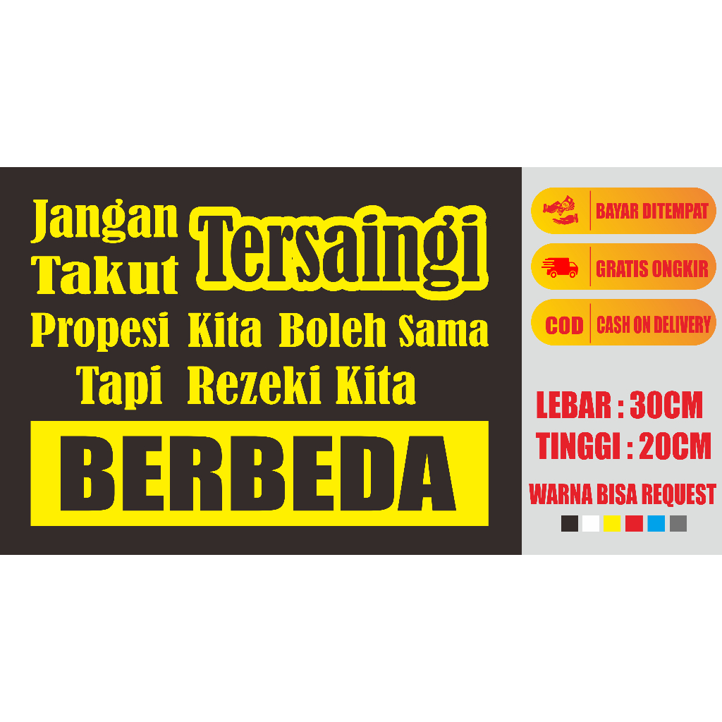 Jual Stiker kaca samping mobil pick up kata jangan takut tersaingi ... Jual Stiker kaca samping mobil pick up kata jangan takut tersaingi ...