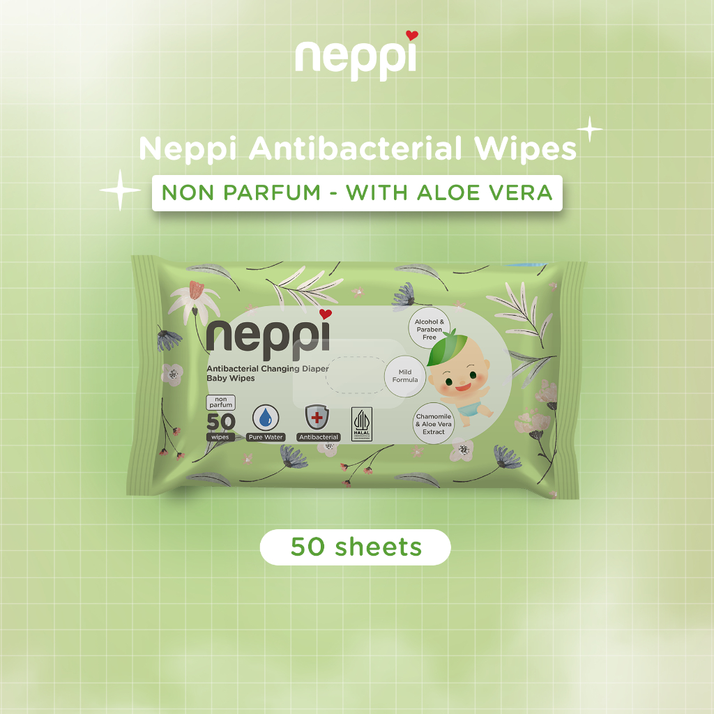 Jual Neppi Tisu / Tissue Basah Antibacterial Changing diapers Wipes Non ...
