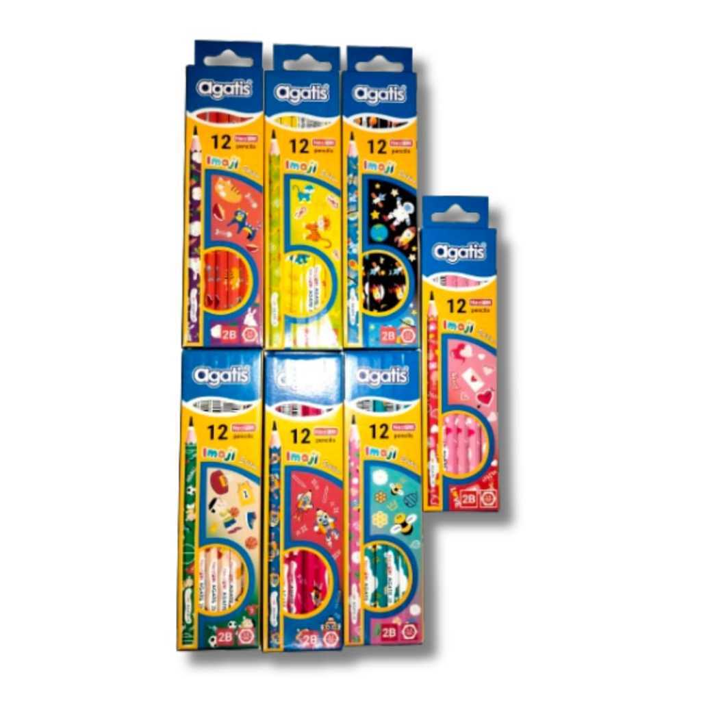 Jual Pack Agatis Neopex Hexagonal Graphite Pencil 2B Imaji Series ...