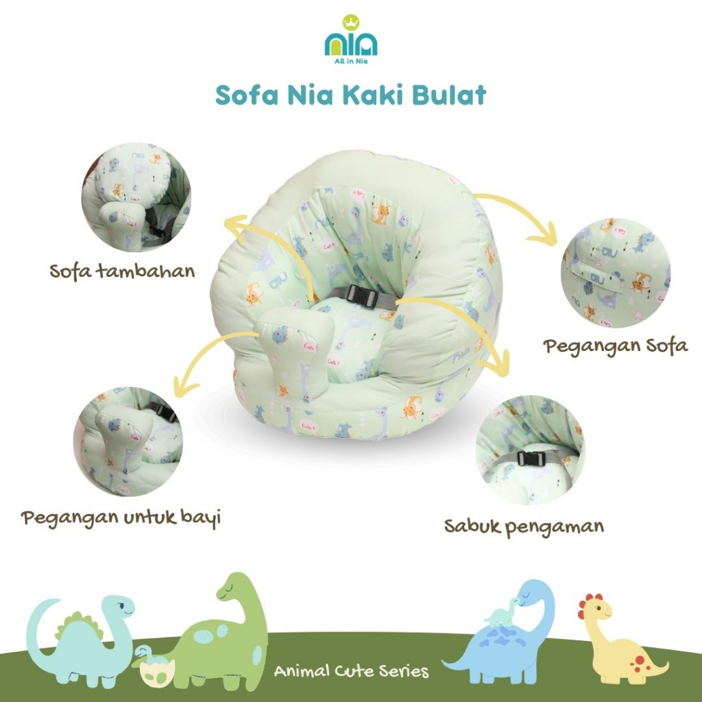 Jual NIA BABY SOFA 3IN1 DINO SOFA BAYI Duduk NBS800 / NIA Sofa Bayi ...
