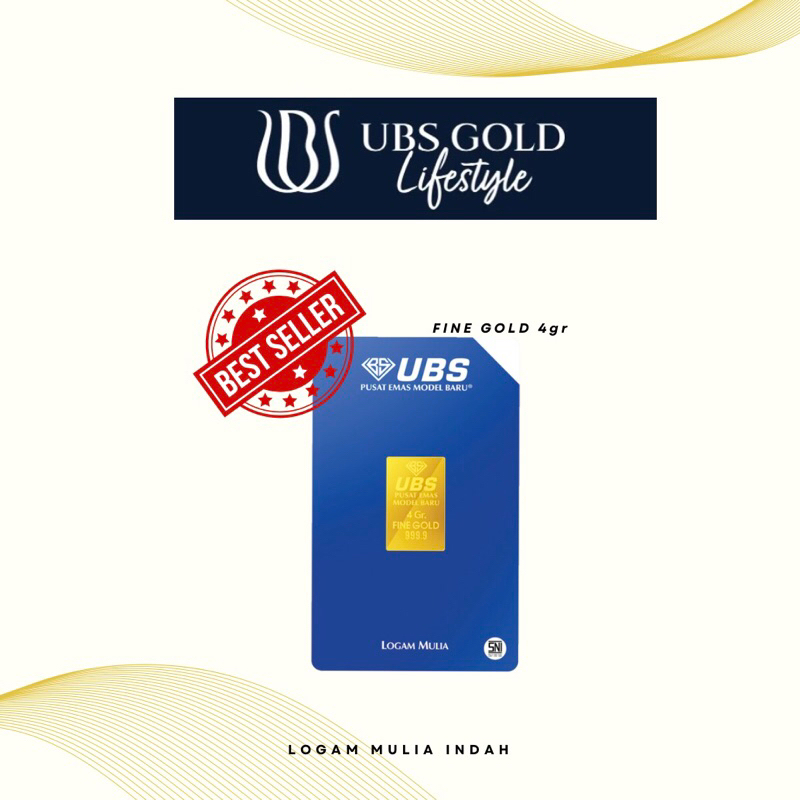 Jual Logam Mulia Emas UBS 4 GR/gram batangan SNI bersertifikat | Shopee Indonesia