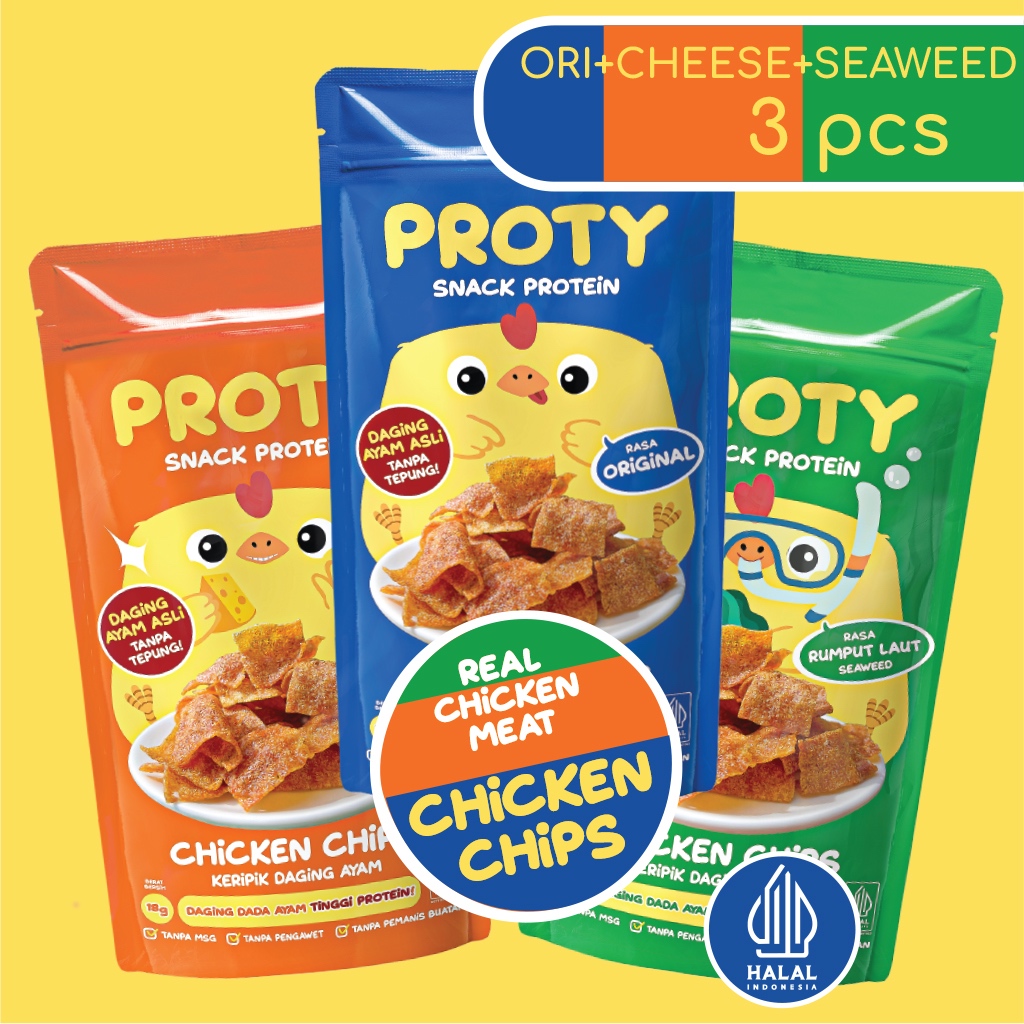 Jual PROTY Snack Sehat Cemilan Protein Anak & Keluarga Chicken Chips ...