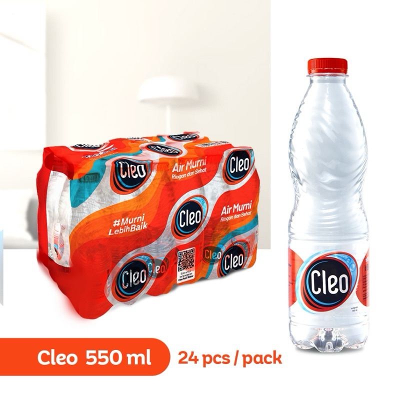 Jual Cleo botol tanggung 550ml isi 24 | Shopee Indonesia